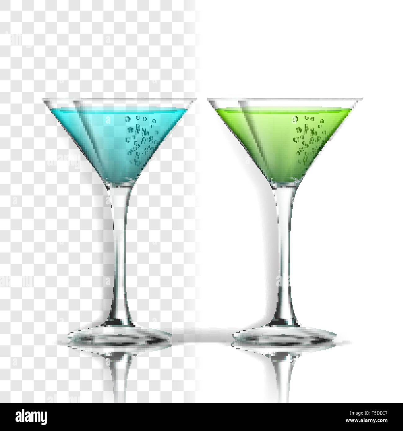 Realistic Glass With Alcoholic Cocktail Vector Stock Vector Image & Art ...