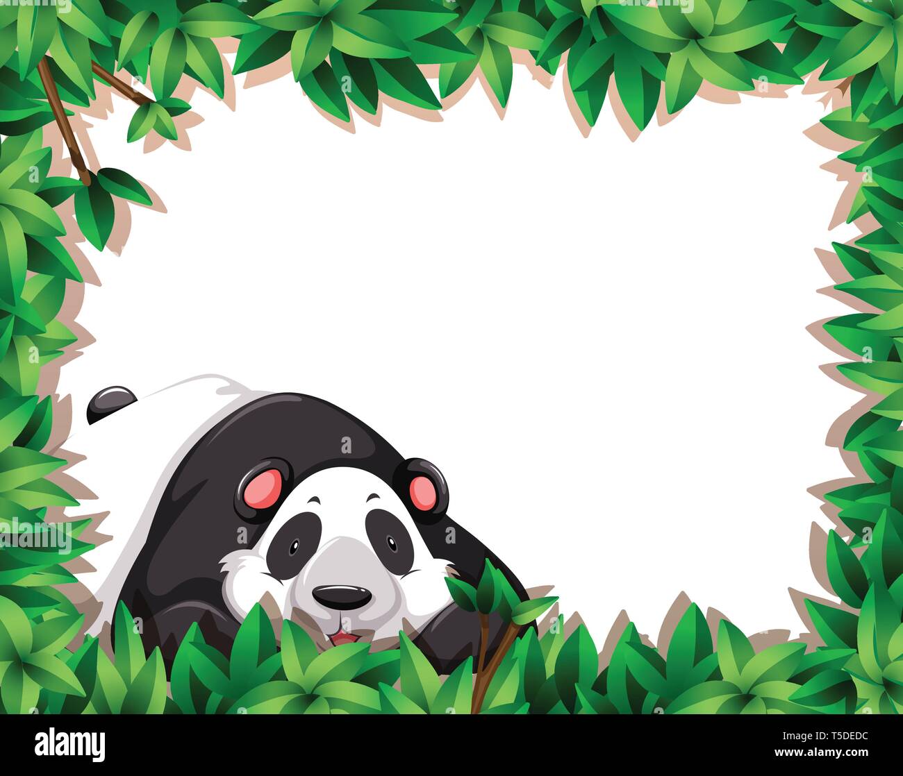 Panda in nature frame illustration Stock Vector Image & Art - Alamy