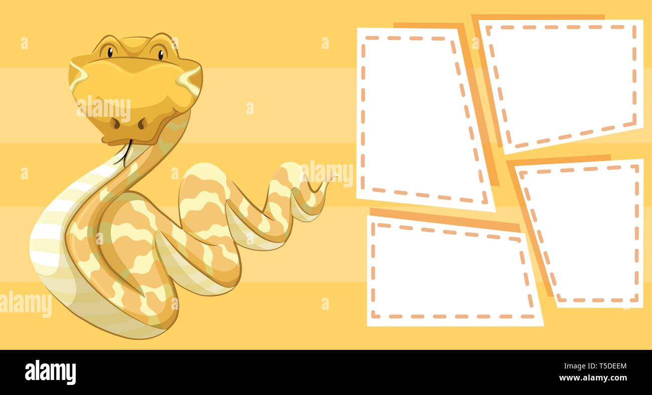 Snake on note template illustration Stock Vector Image & Art - Alamy