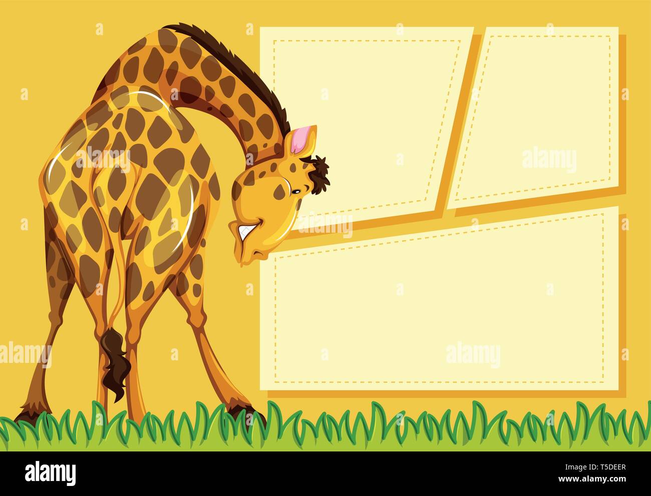 Giraffe on note template illustration Stock Vector Image & Art - Alamy