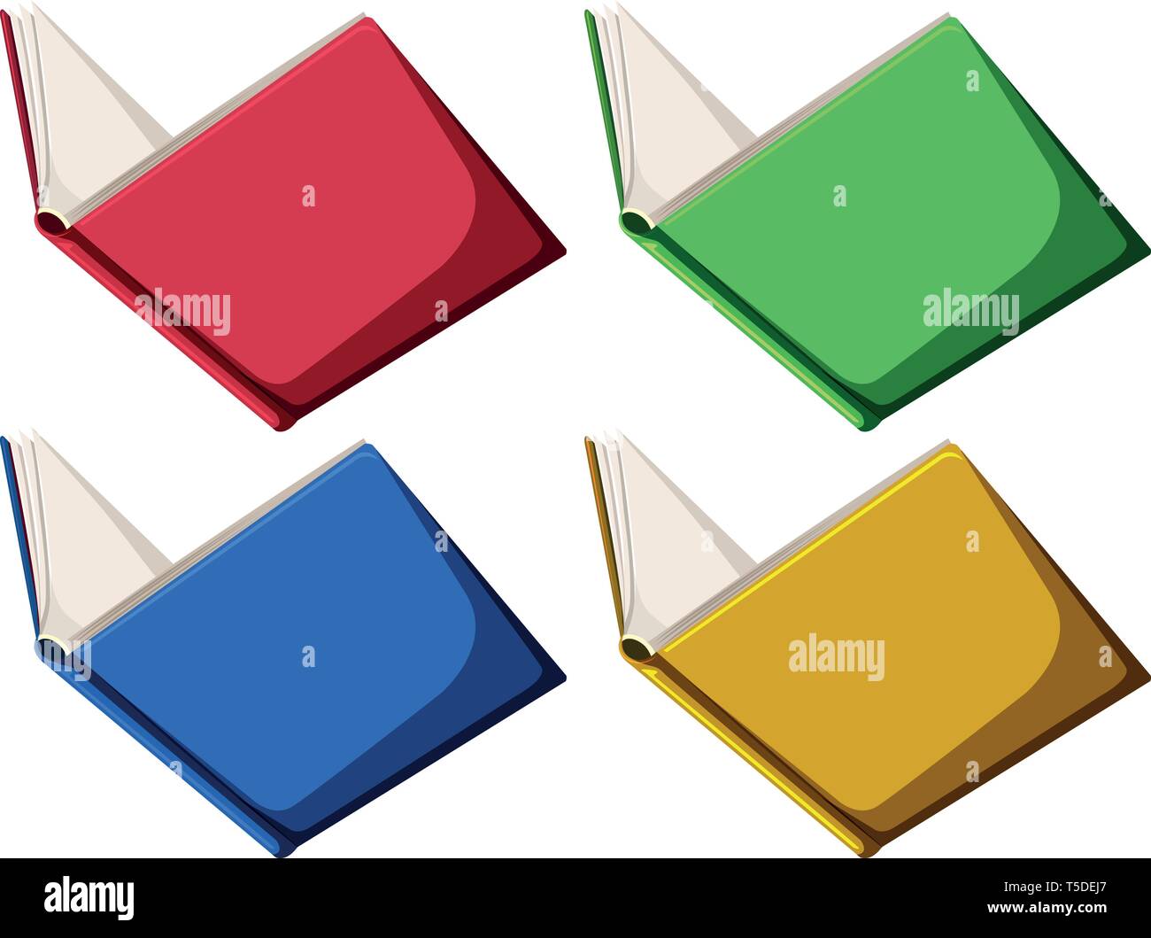 Set of book on white background illustration Stock Vector Image & Art ...