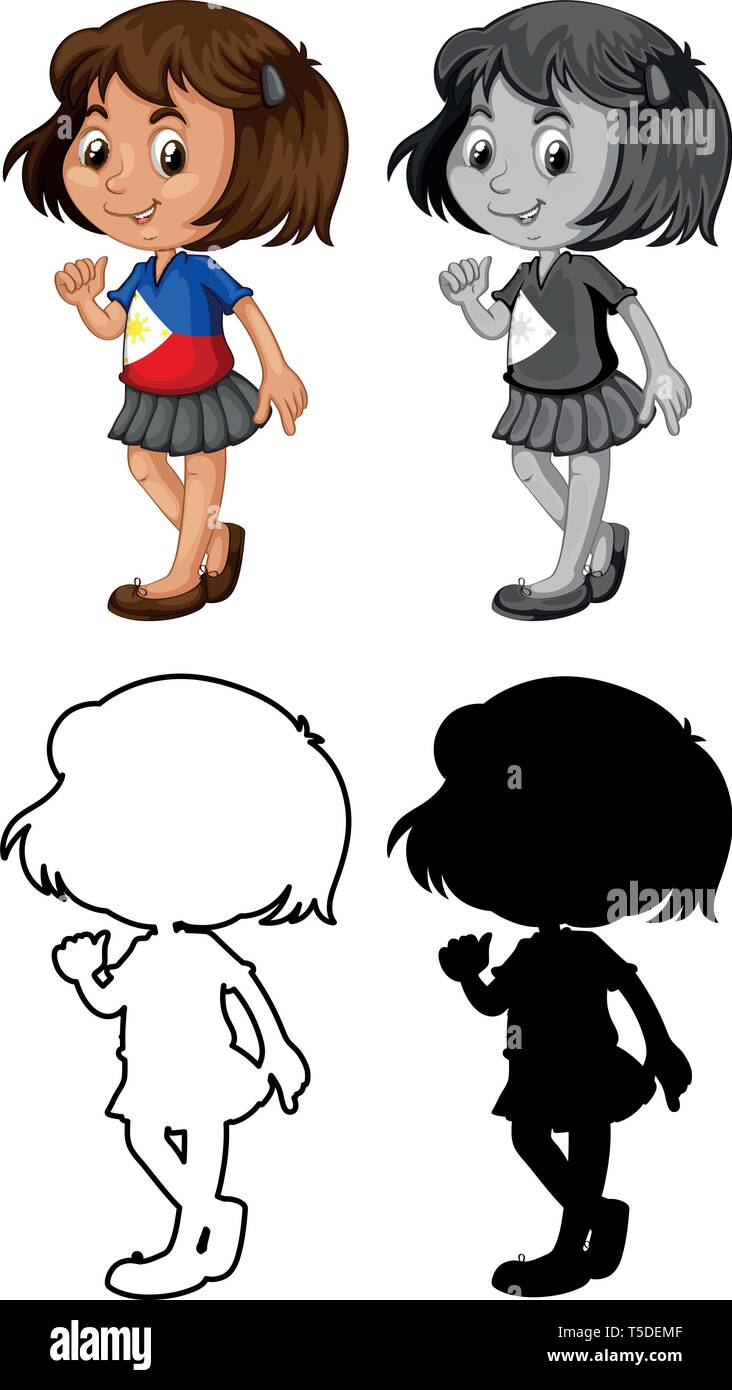 A Filipina girl character illustration Stock Vector Image & Art - Alamy
