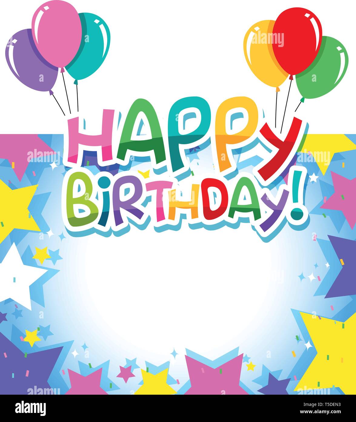 A birthday border template illustration Stock Vector Image & Art - Alamy