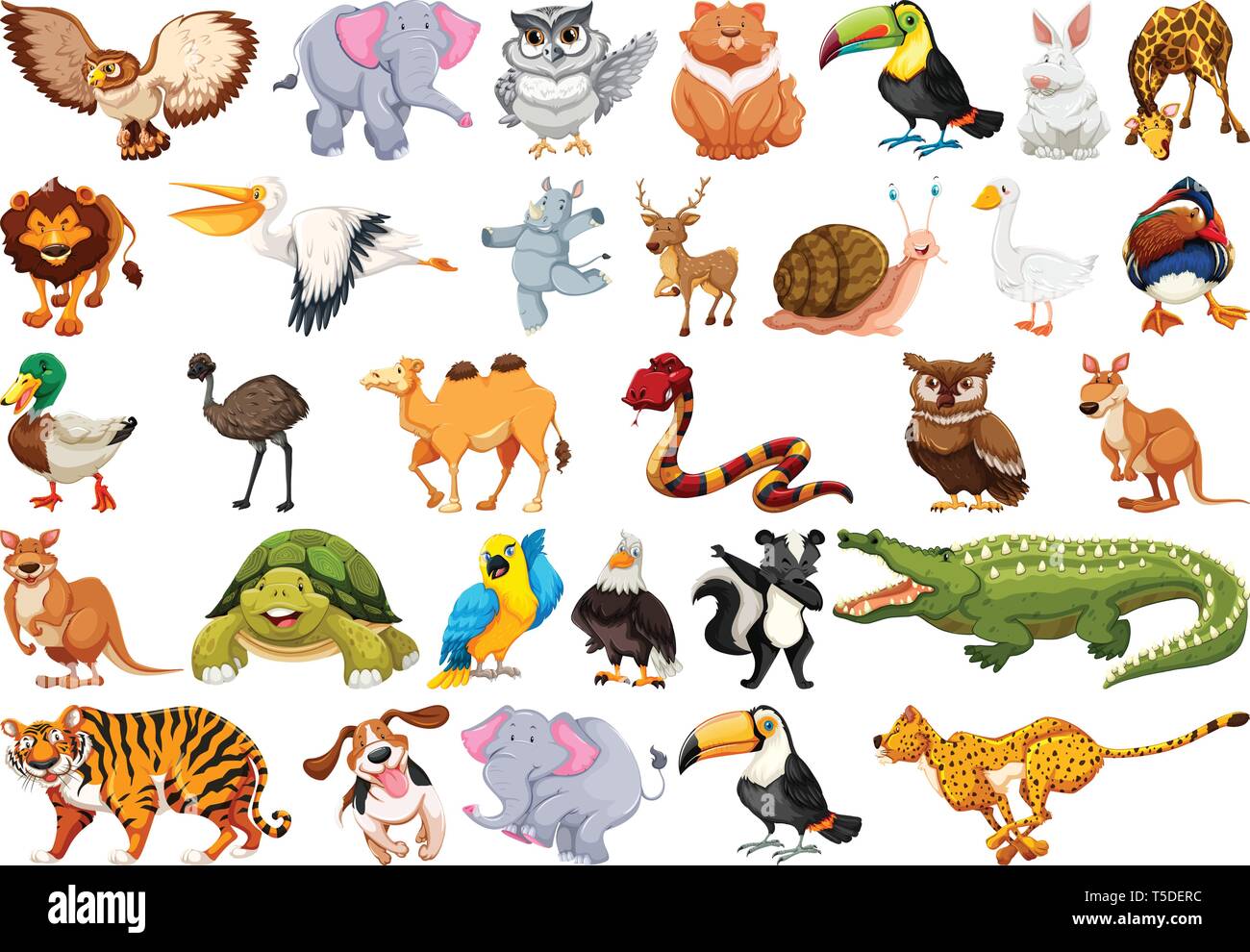 Set of animal character illustration Stock Vector Image & Art - Alamy