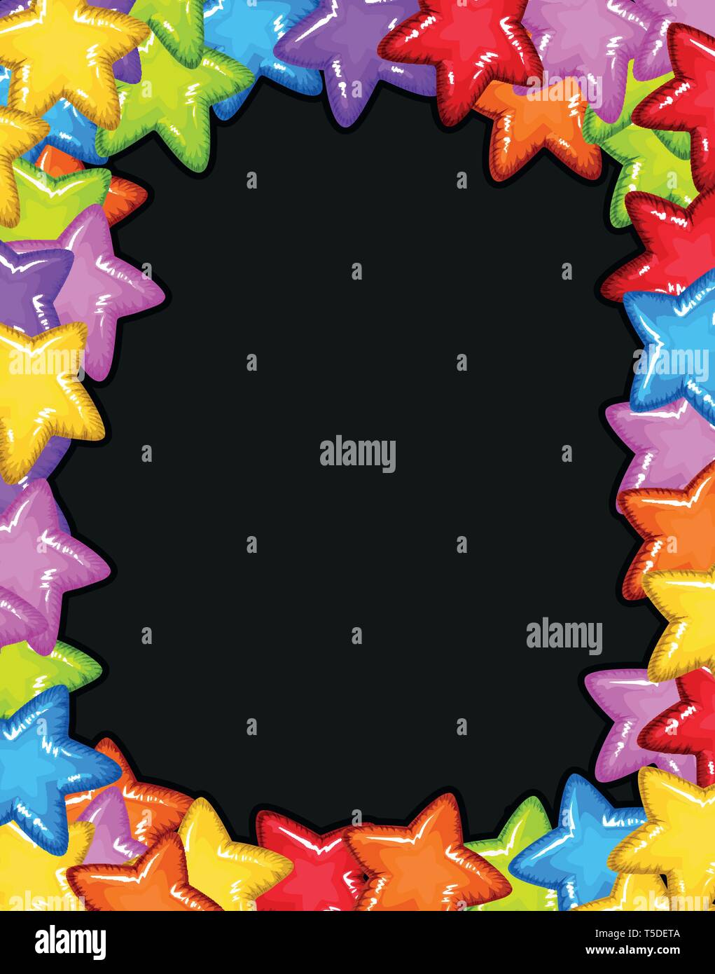 A colourful star border illustration Stock Vector Image & Art - Alamy