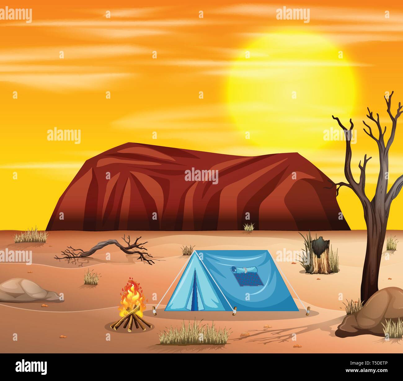 Africa camp Stock Vector Images - Alamy