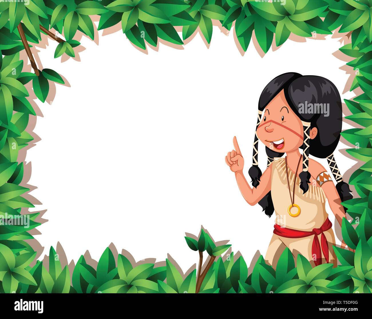 Native american on nature illustration Stock Vector Image & Art - Alamy