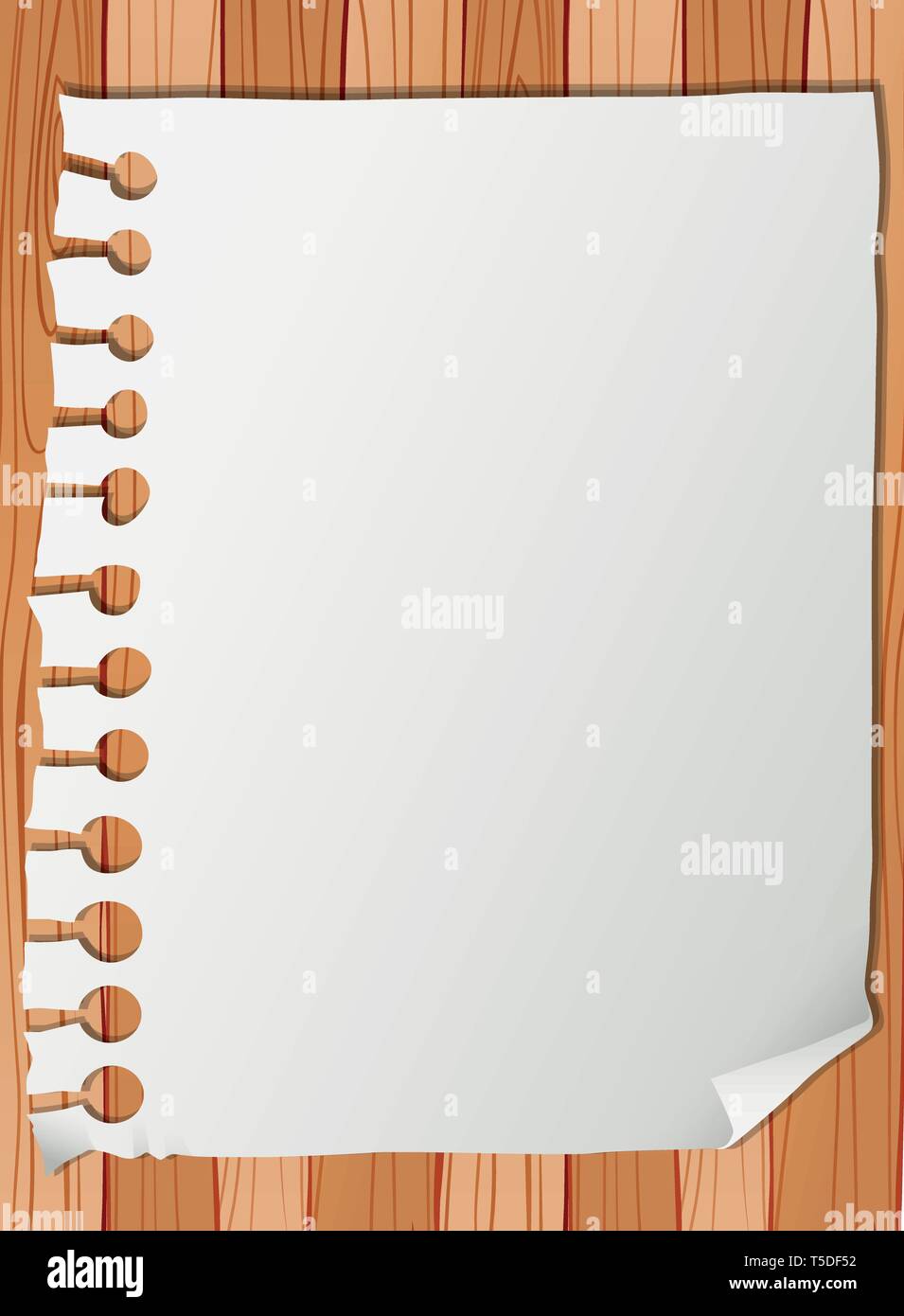 Blank paper note template illustration Stock Vector Image & Art - Alamy
