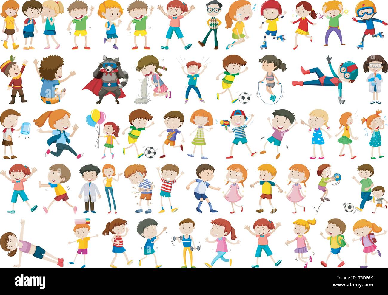Set of children character illustration Stock Vector Image & Art - Alamy