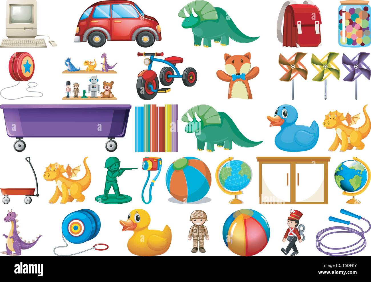 Set of children toys illustration Stock Vector Image & Art - Alamy