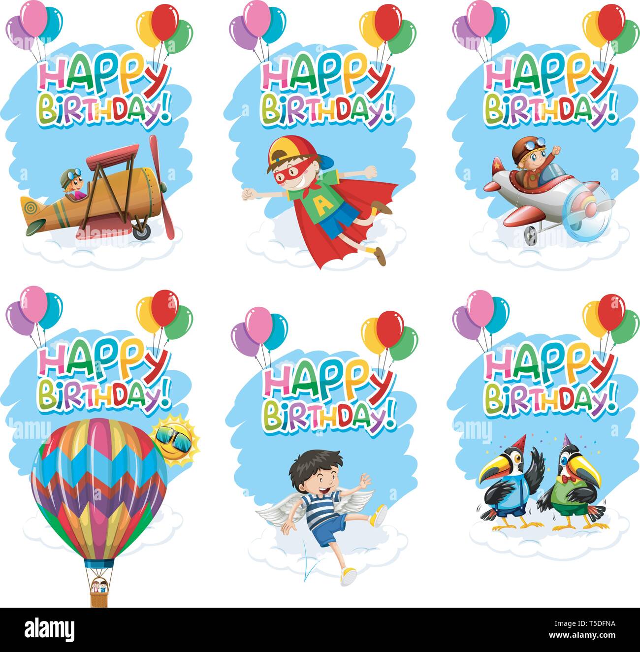 Set of birthday icon illustration Stock Vector Image & Art - Alamy