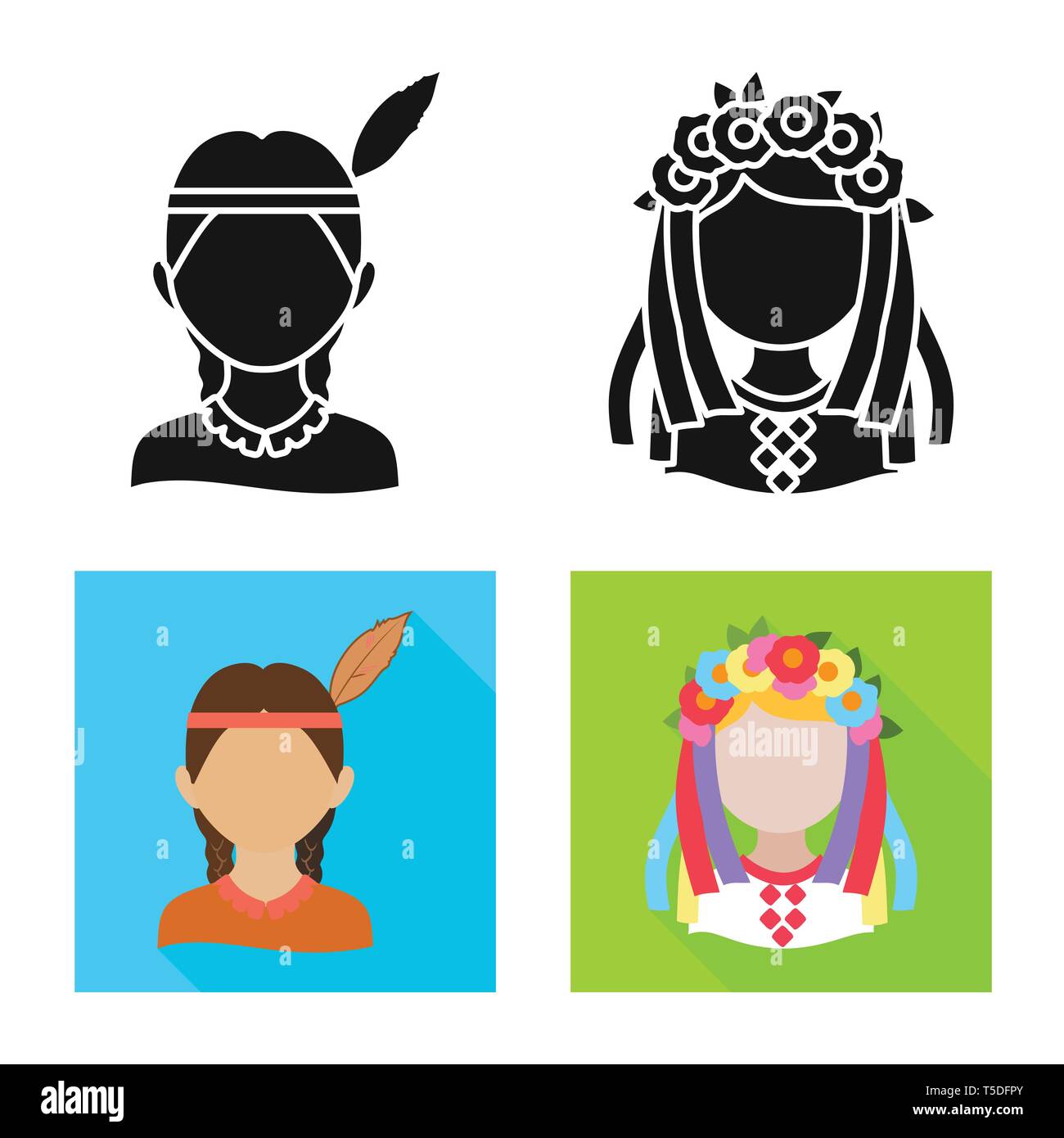 Vector design of imitator and resident sign. Collection of imitator and ...