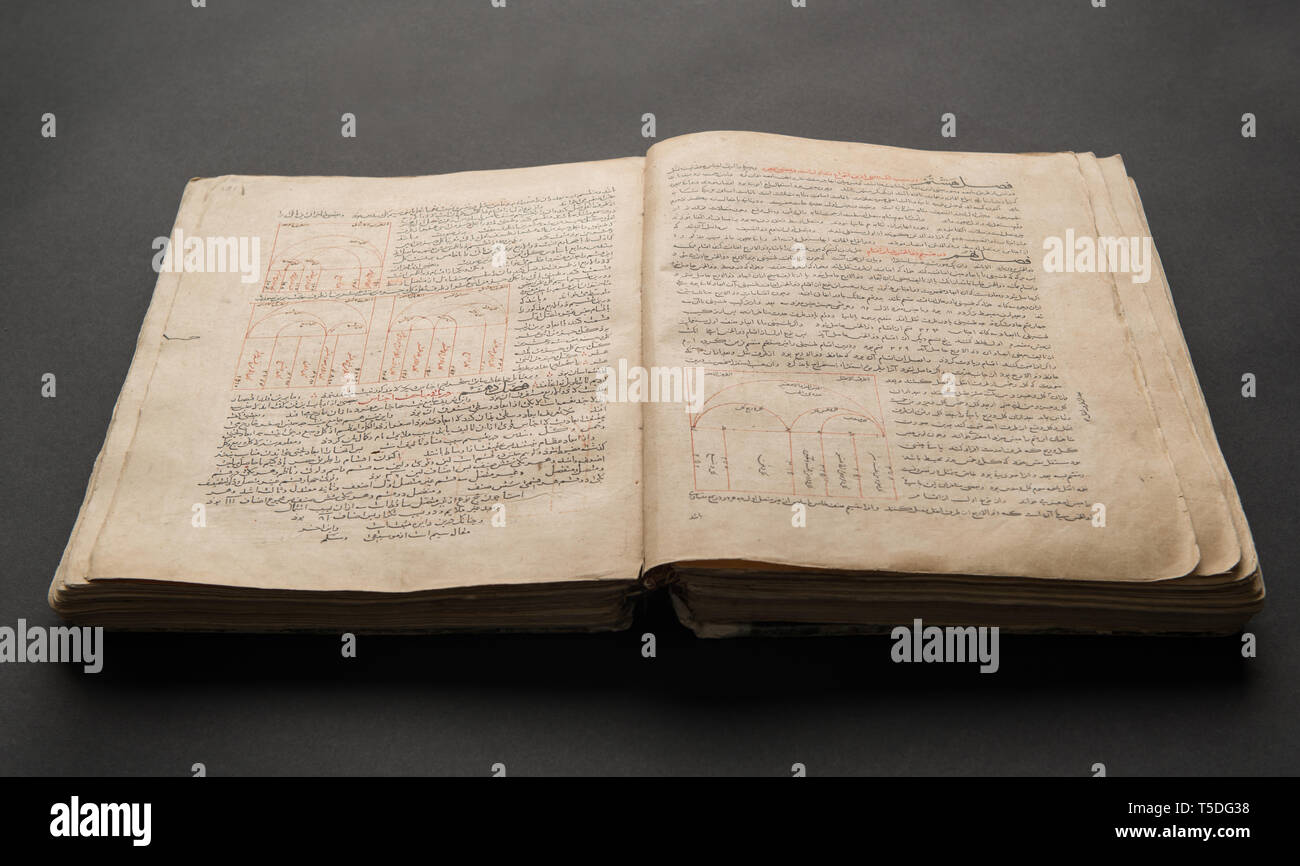 Ancient book of the Middle East with Arabic text. The heritage of the ...