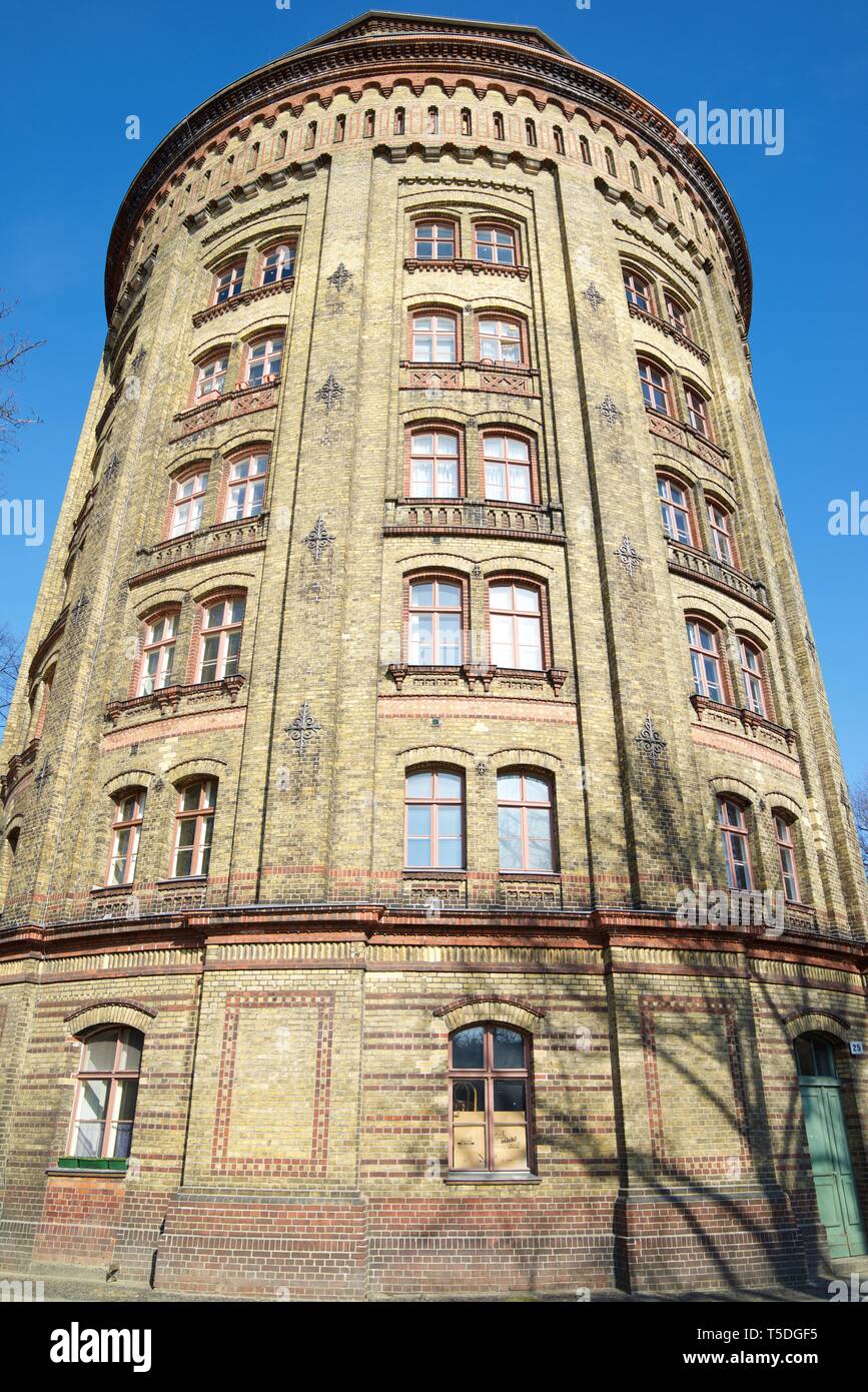 Water Tower in Berlin, Germany. This tower is a symbol for Prenzlauer ...