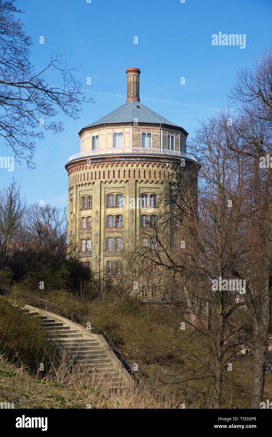 Water Tower in Berlin, Germany. This tower is a symbol for Prenzlauer ...