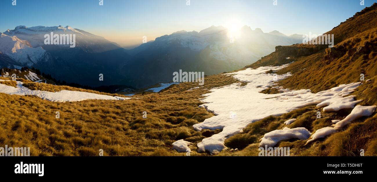 Peaks in Canfranc Valley, Pyrenees, Aragon, Huesca Province, Spain ...