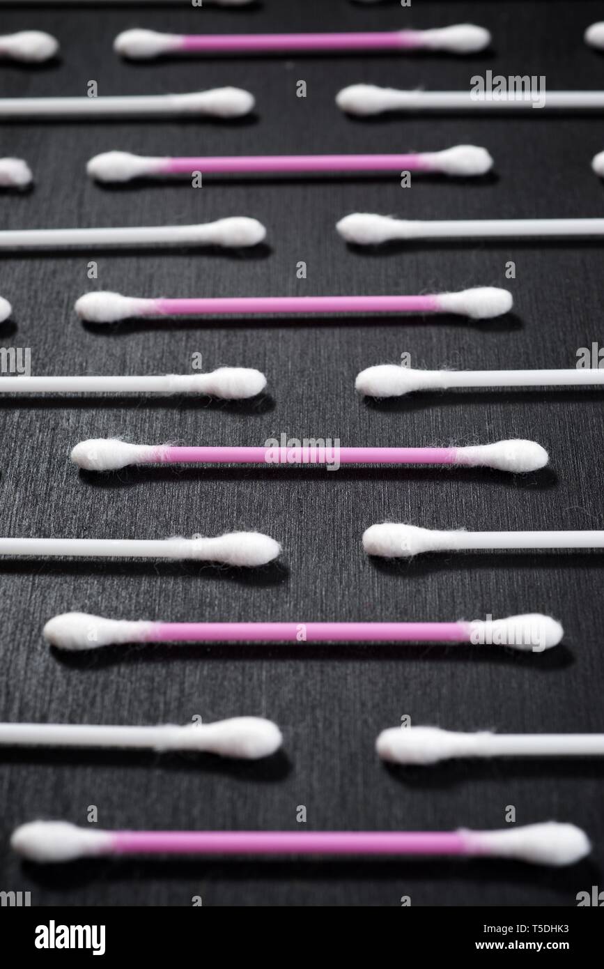 Cotton swabs hygiene line hi-res stock photography and images - Alamy