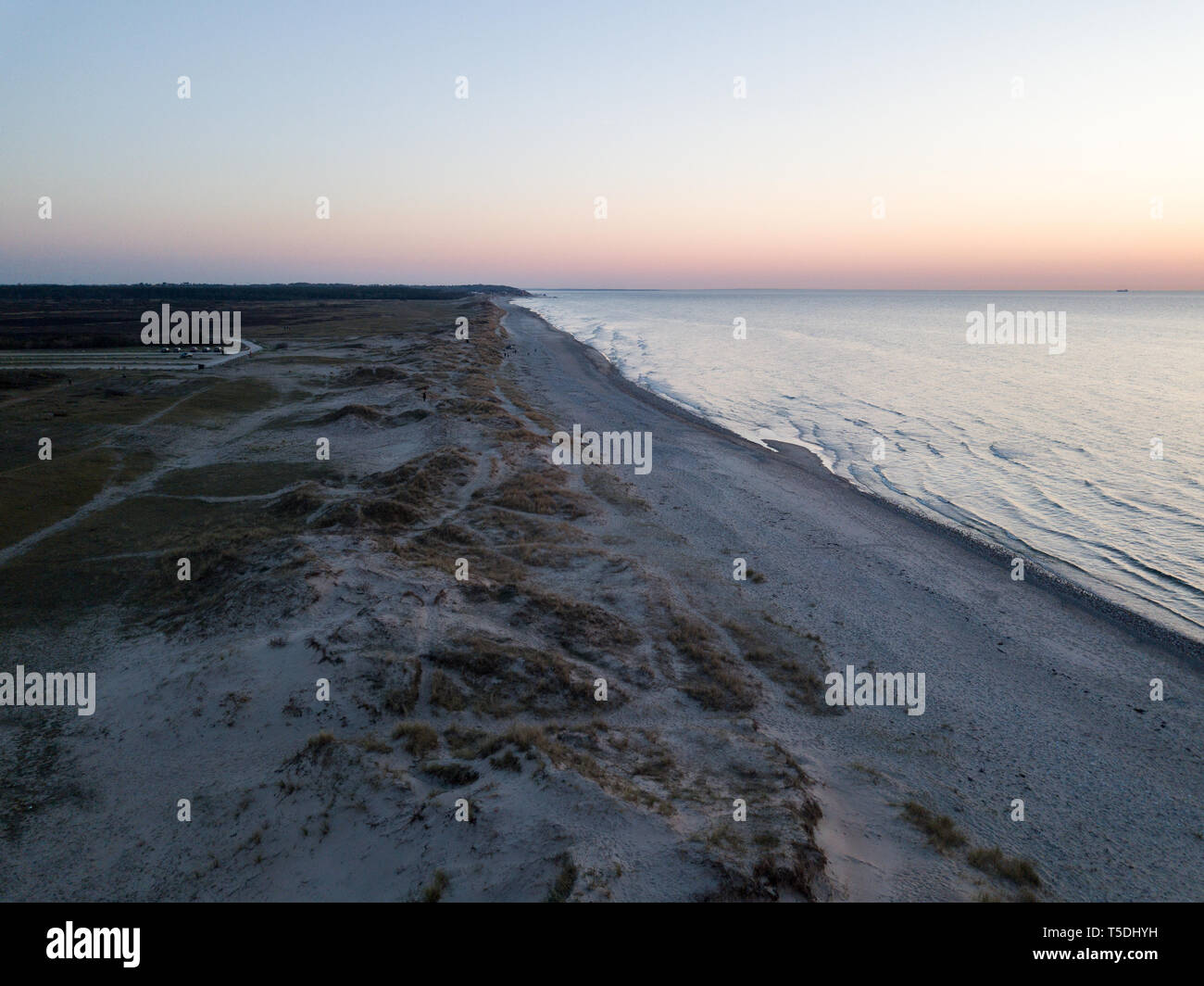 Aerial view of Melby Beach, Denmark Stock Photo - Alamy