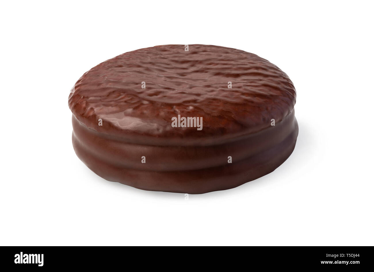 Choco pie chocolate biscuits isolated on white Stock Photo - Alamy