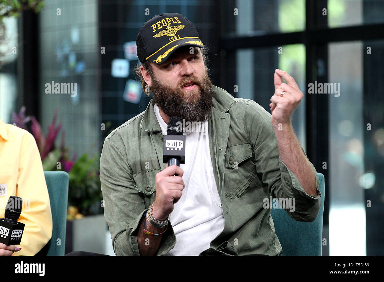 New York, USA. 23 Apr, 2019. Joel Houston of Hillsong UNITED at BUILD ...