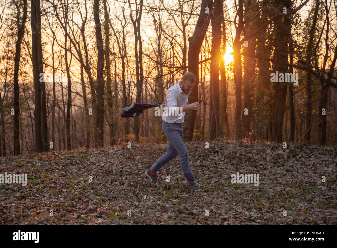 Man dancing alone in suit hi-res stock photography and images - Alamy