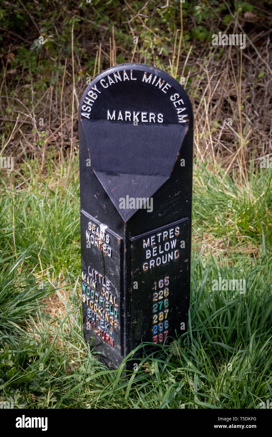 Rawdon and Donisthorpe Coal Mine Underground Coal Seam Depth Marker ...