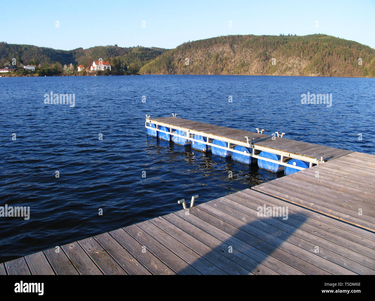 New Zivohost camp on river Vltava, Slapy dam Stock Photo - Alamy