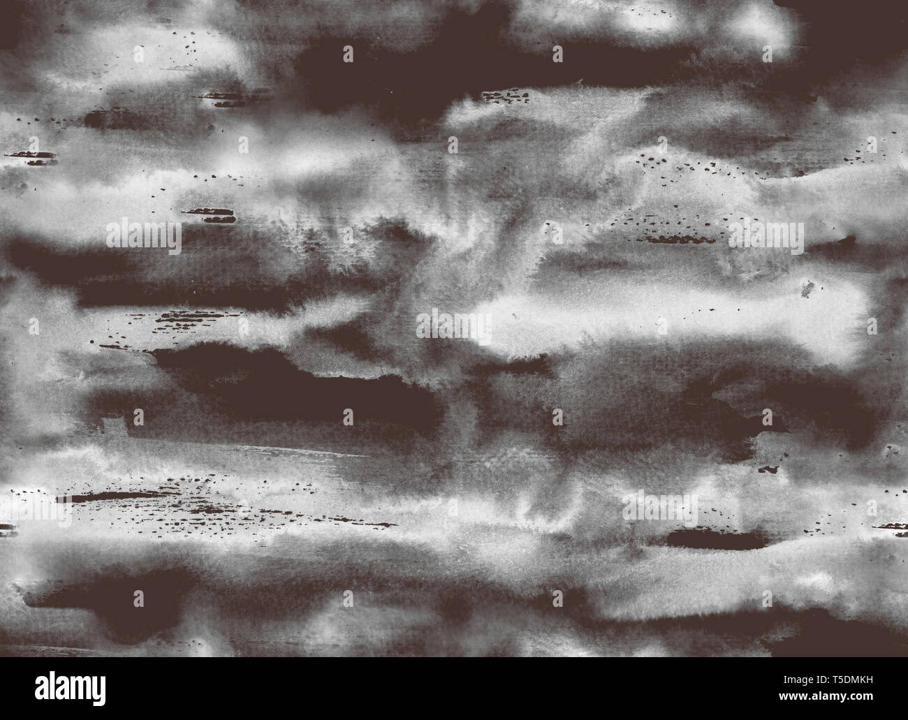 Hand painted ink seamless pattern. Abstract watercolor texture ...
