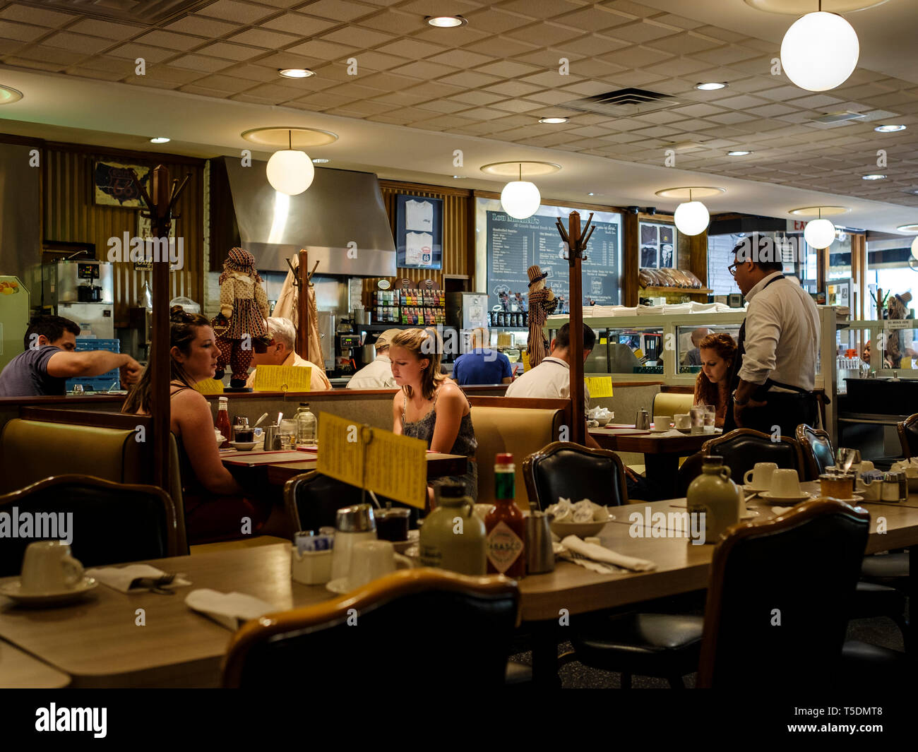 Interior of popular Lou Mitchell's Restaurant in Downtown Chicago Stock ...