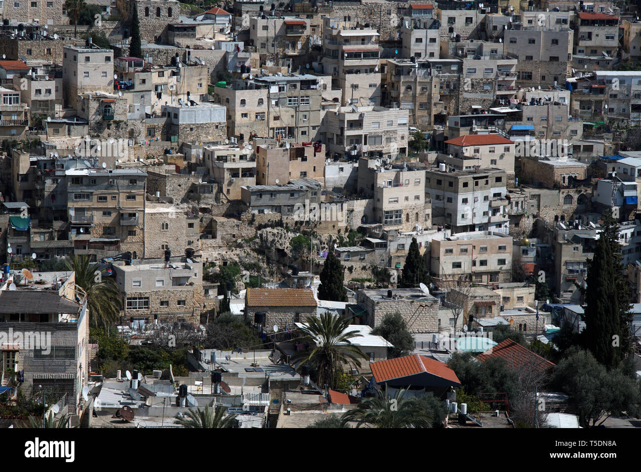 ISRAEL - PALESTINE - JERUSALEM SOUTH AND EAST SEEN FROM THE OLD CITY ...