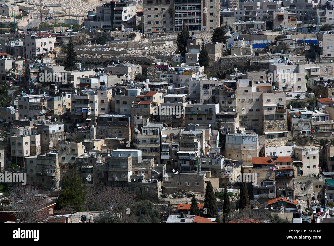 ISRAEL - PALESTINE - JERUSALEM SOUTH AND EAST SEEN FROM THE OLD CITY ...