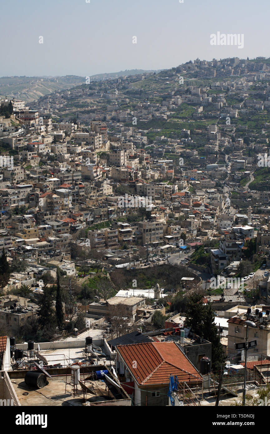 ISRAEL - PALESTINE - JERUSALEM SOUTH AND EAST SEEN FROM THE OLD CITY ...
