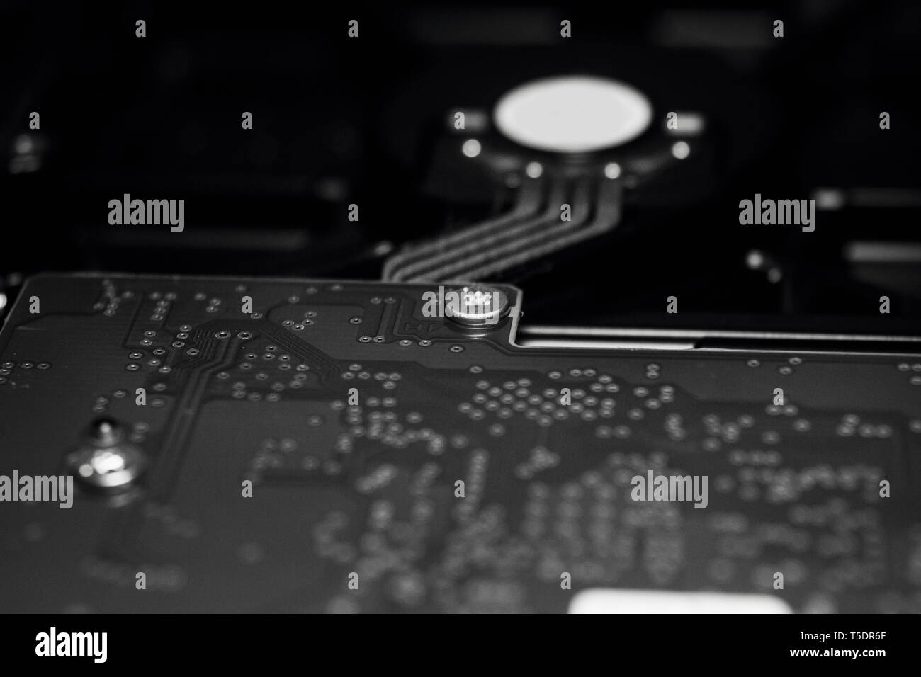 Computer Hard Disk Drive Close Up makro Stock Photo - Alamy