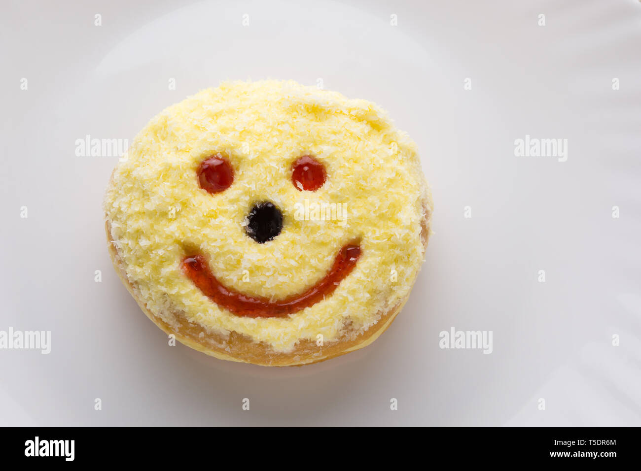 Donuts donut sweet dessert plate icing sprinkles color hi-res stock ...