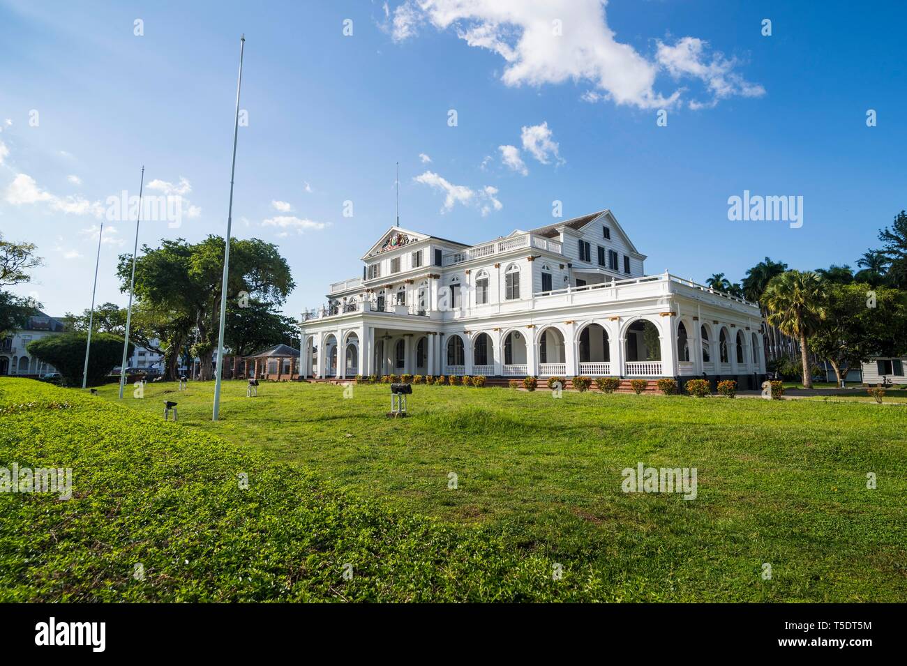 Presidential palace, Unesco world heritage sight, Paramaribo, Suriname ...