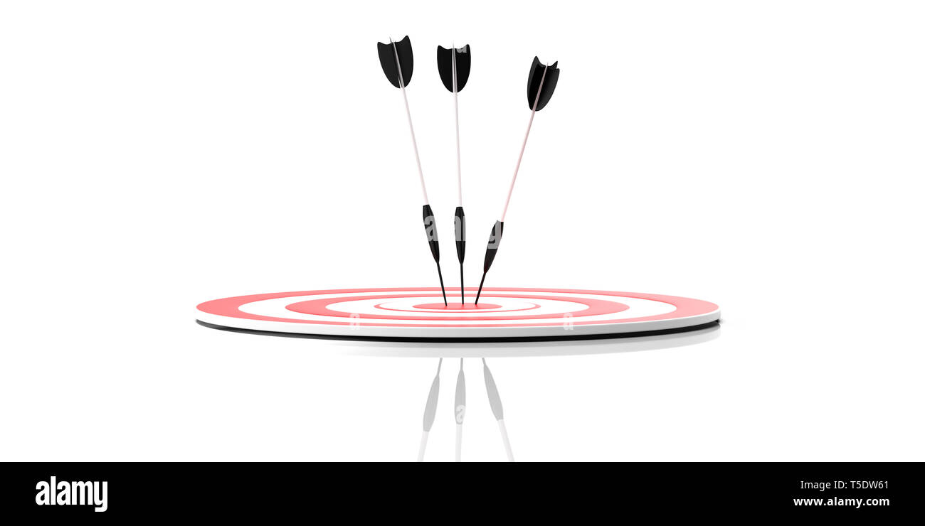 The 3d rendering of Target icon concept isolated with white Stock Photo ...