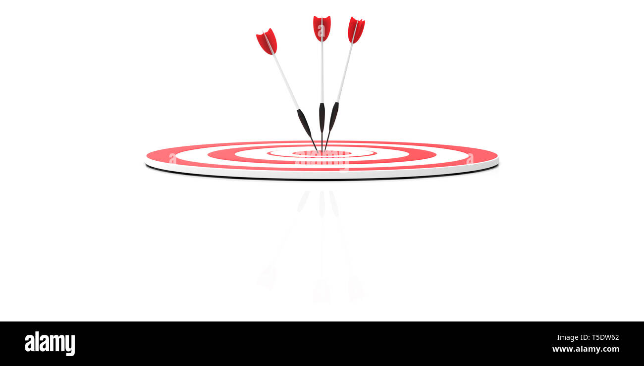 The 3d rendering of Target icon concept isolated with white Stock Photo ...