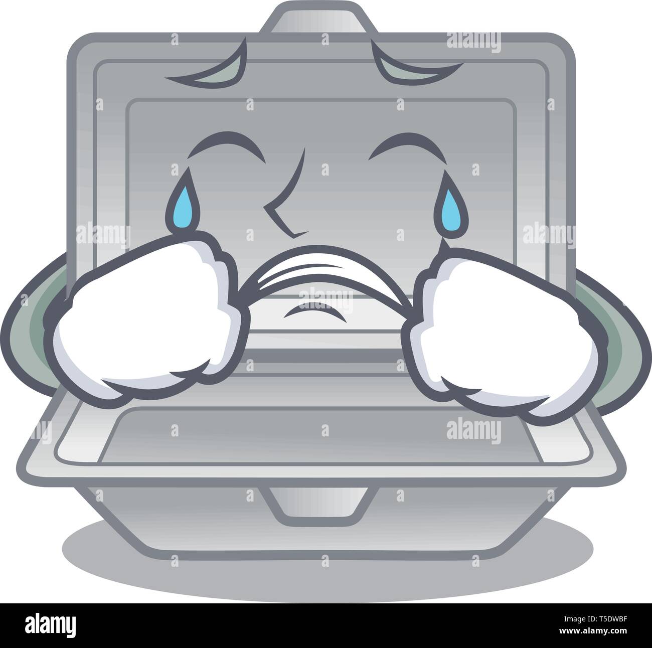 Crying open styrofoam in the character box Stock Vector Image & Art - Alamy