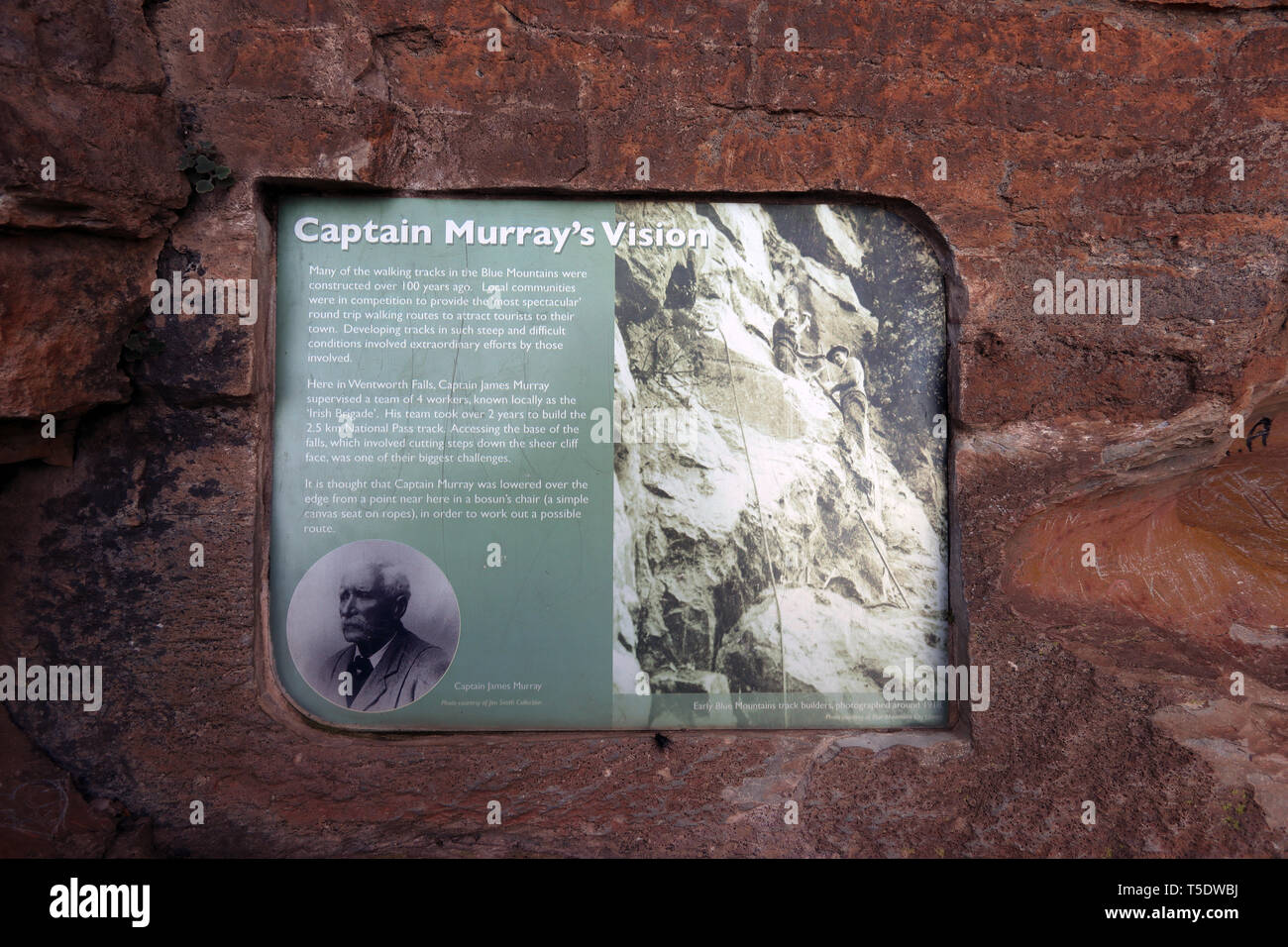Plaque to Captain James Murray builder of National Pass Track on Grand ...