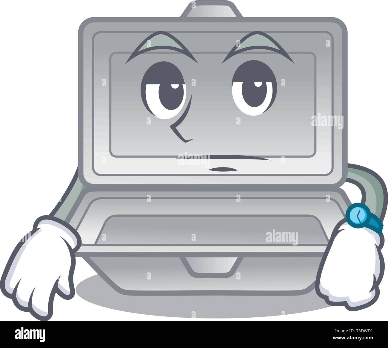 Waiting cartoon open styrofoam above the table Stock Vector Image & Art ...