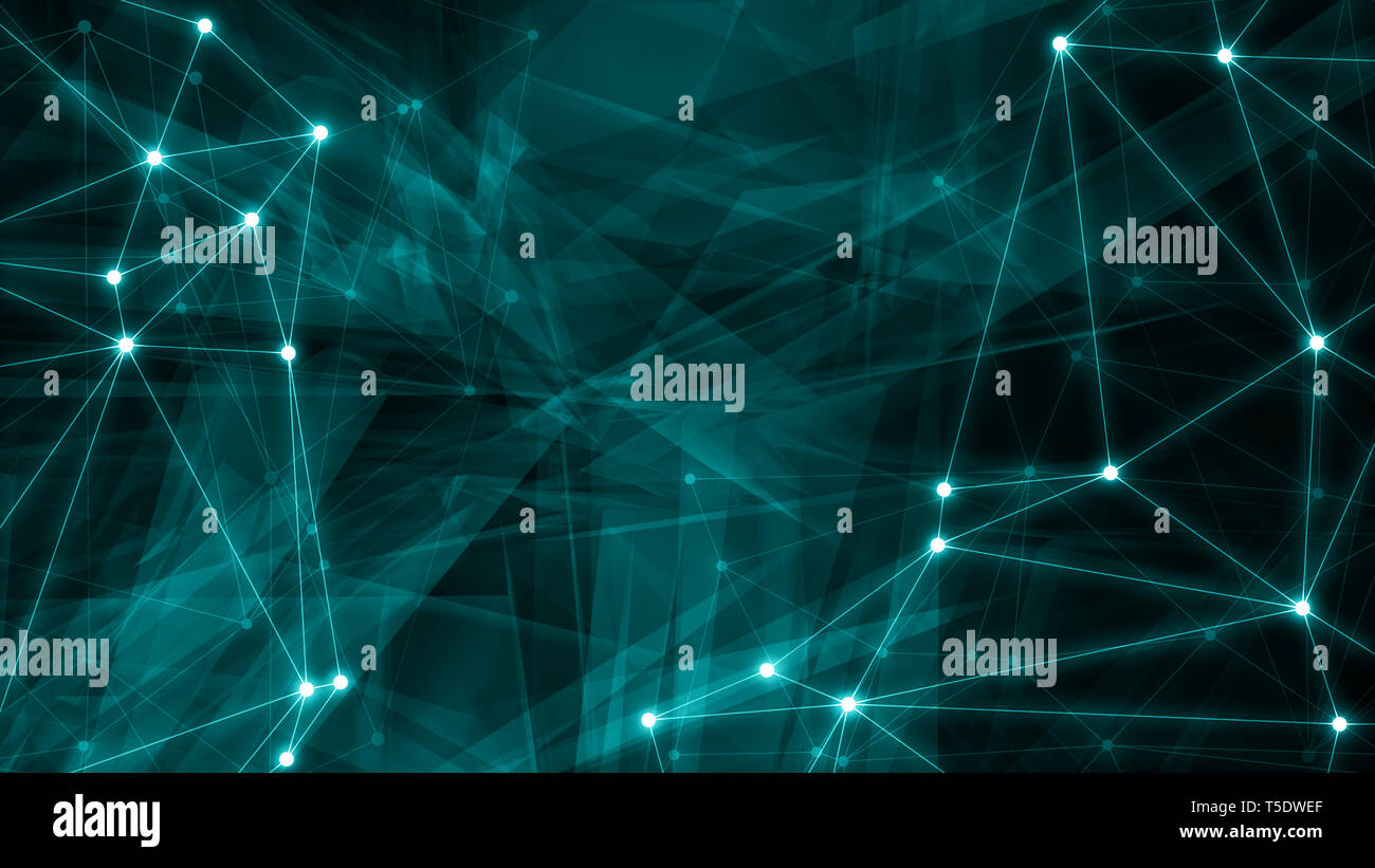 Connected triangles template concept, triangle style random dots ...