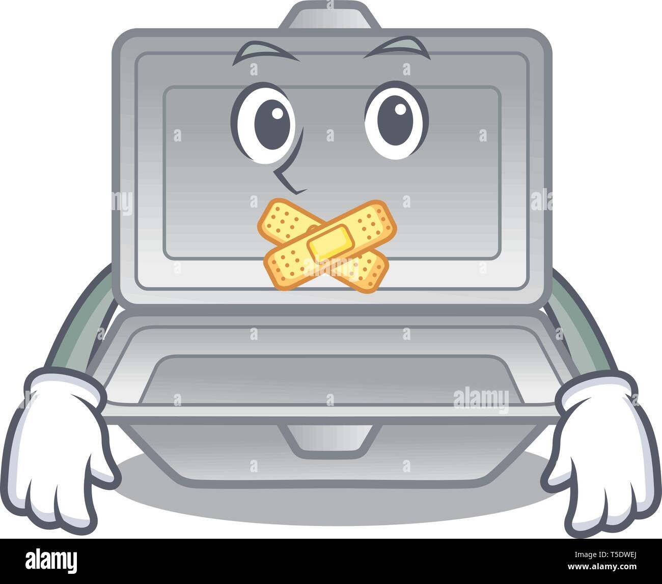 Silent cartoon open styrofoam above the table Stock Vector Image & Art ...