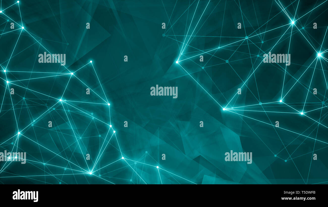 Futuristic Abstract Chaotic Triangle Background Conception Connection