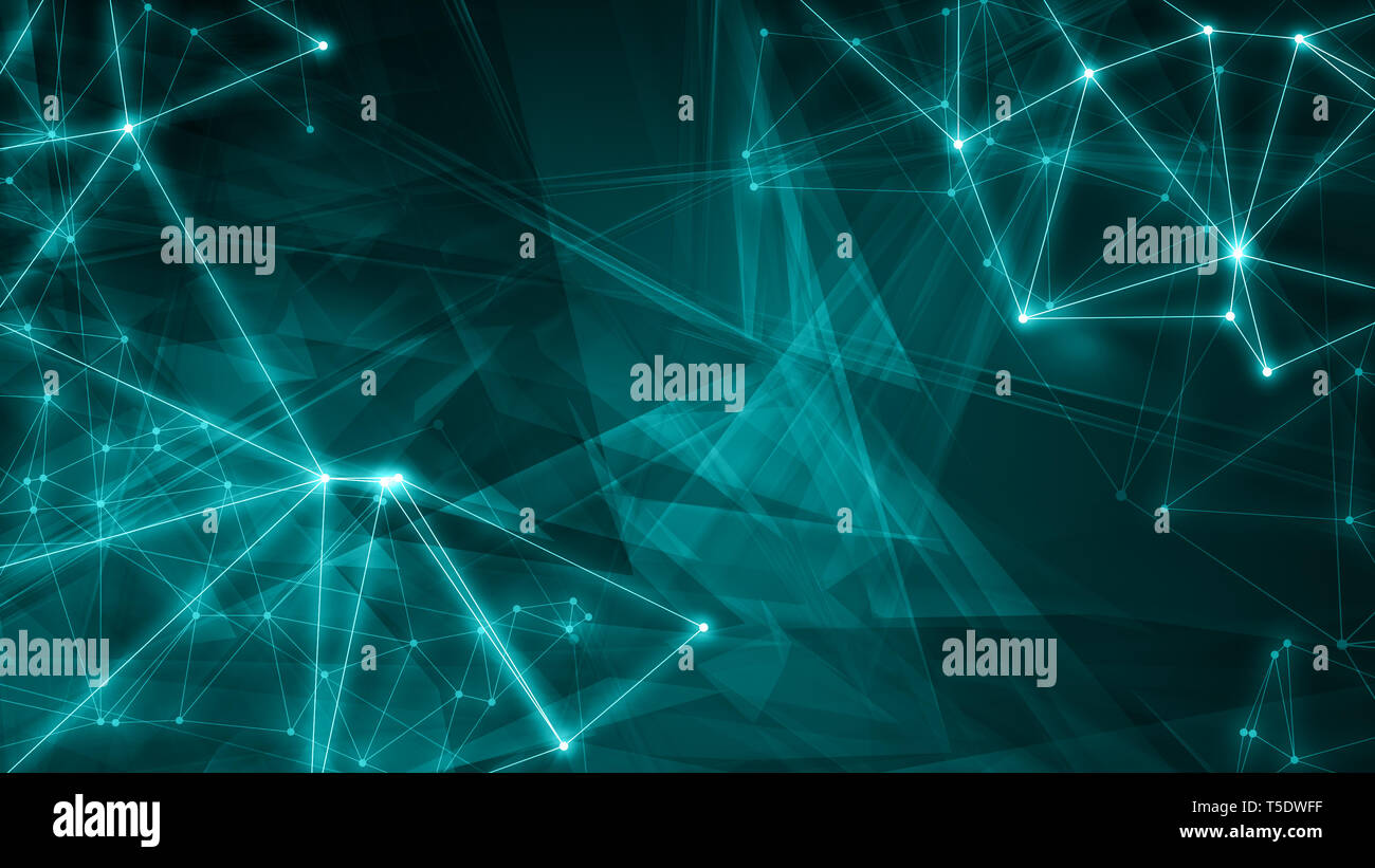 Connected shapes geometrical illustration presentation layout triangles ...