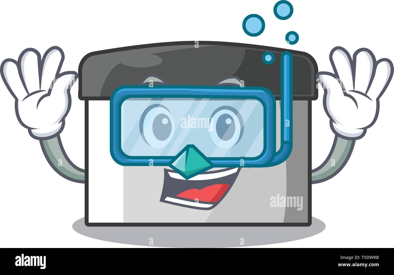 Diving pastry scraper isolated with the cartoon Stock Vector Image ...