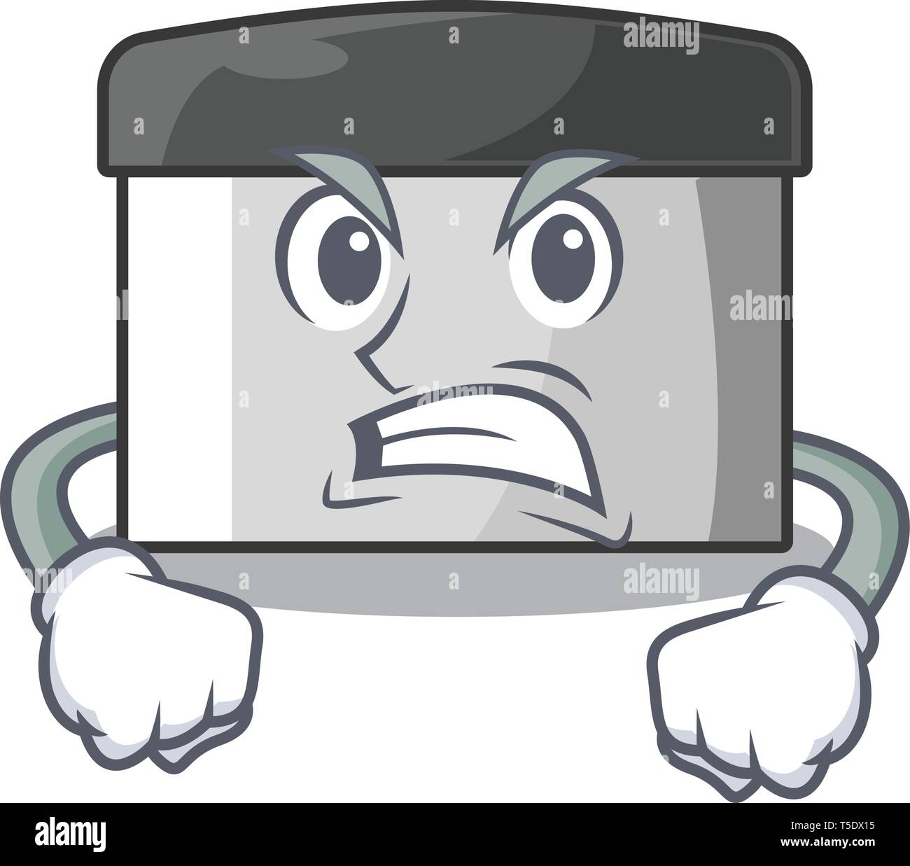 Angry pastry scraper on wooden mascot table Stock Vector Image & Art ...