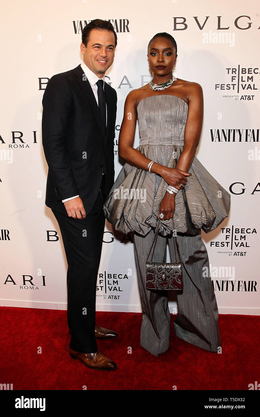 New York, USA. 23 Apr, 2019. Daniel Paltridge, Kiki Layne at BVLGARI's ...