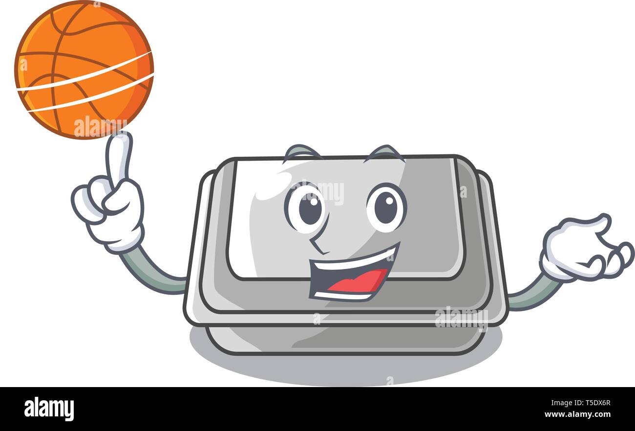 With basketball plastic box isolated in the cartoon Stock Vector Image ...