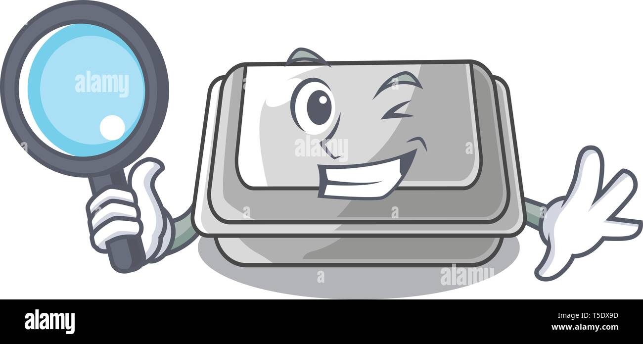 Detective plastic box in the mascot shape Stock Vector Image & Art - Alamy