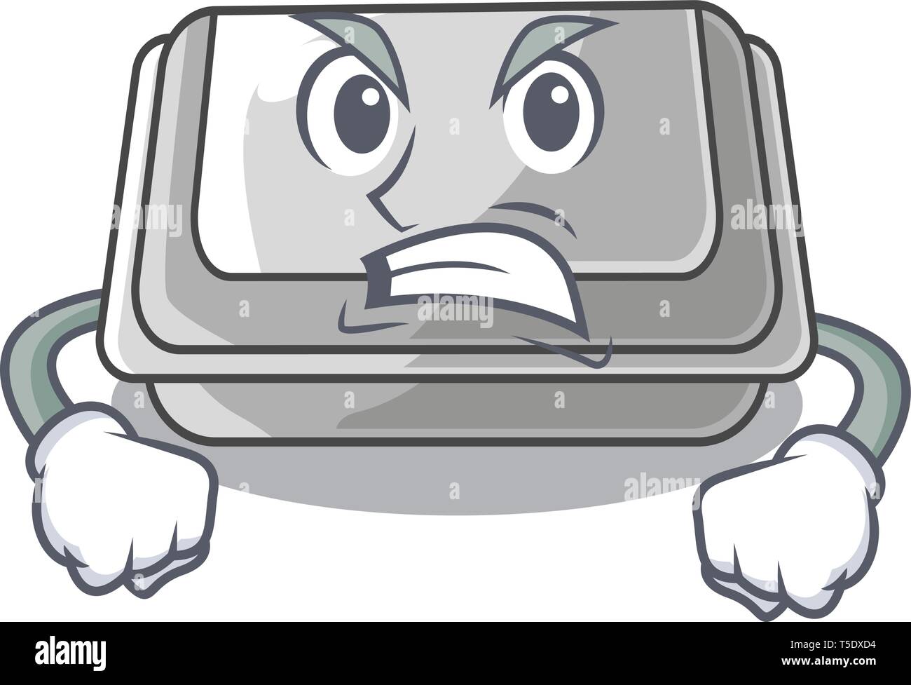 Angry plastic box in the cartoon table Stock Vector Image & Art - Alamy